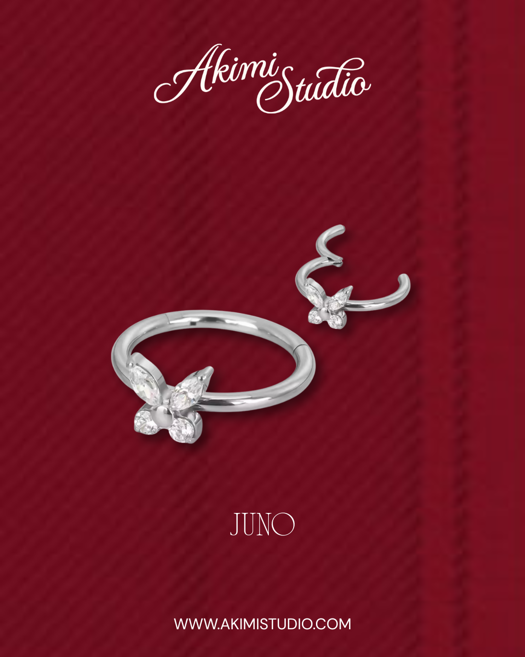 Juno · Implant Grade Titanium Hoop – Akimi Studio